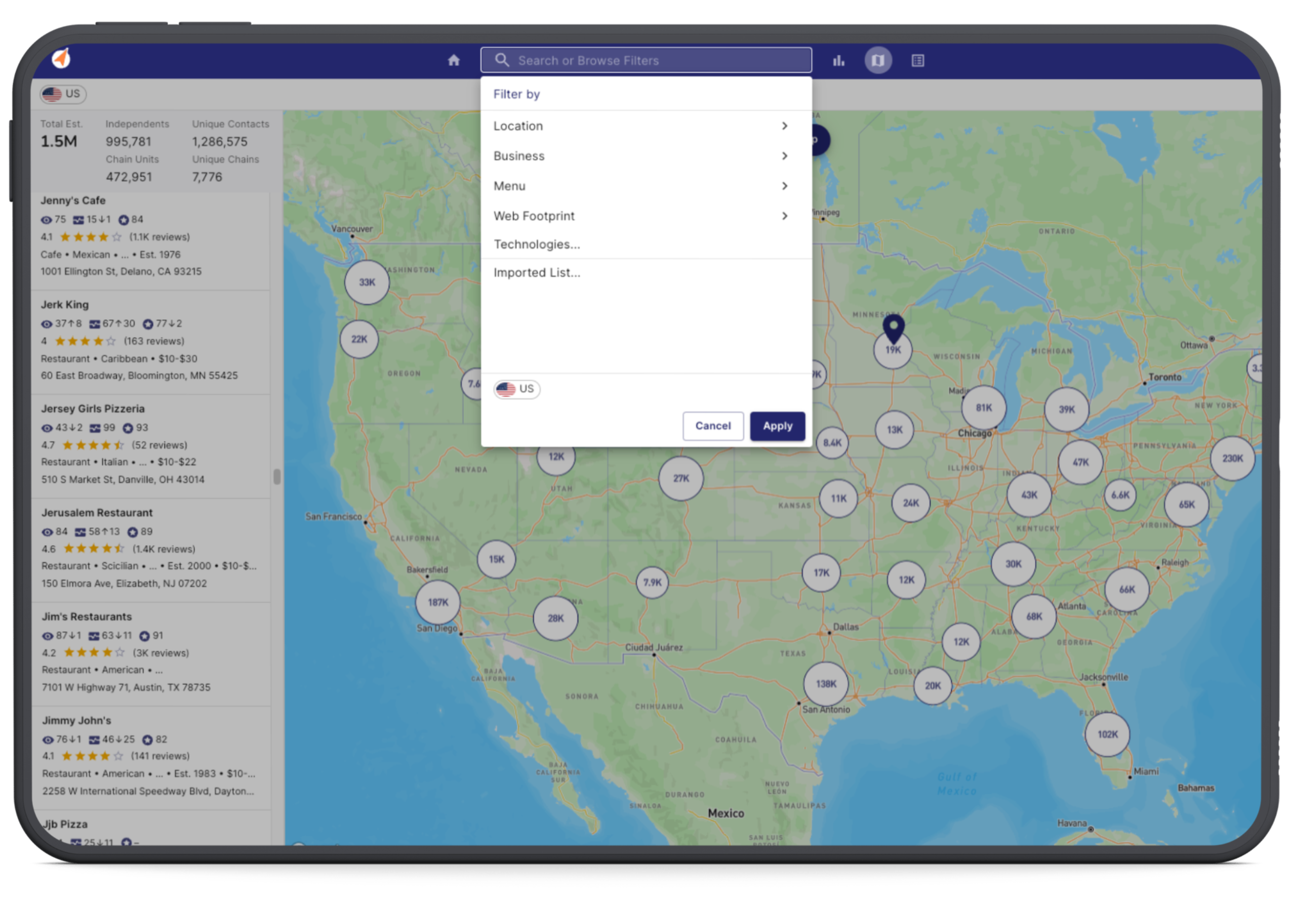 Restaurant Database for Data-Driven Decisions - Brizo FoodMetrics
